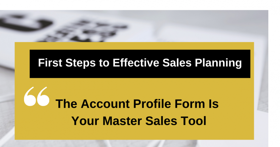 First Steps to Effective Sales Planning - The Sales Resource Center®